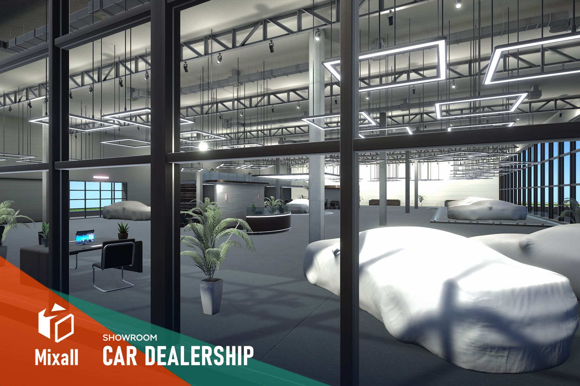 Car dealership - Showroom | 3D Industrial | Unity Asset Store