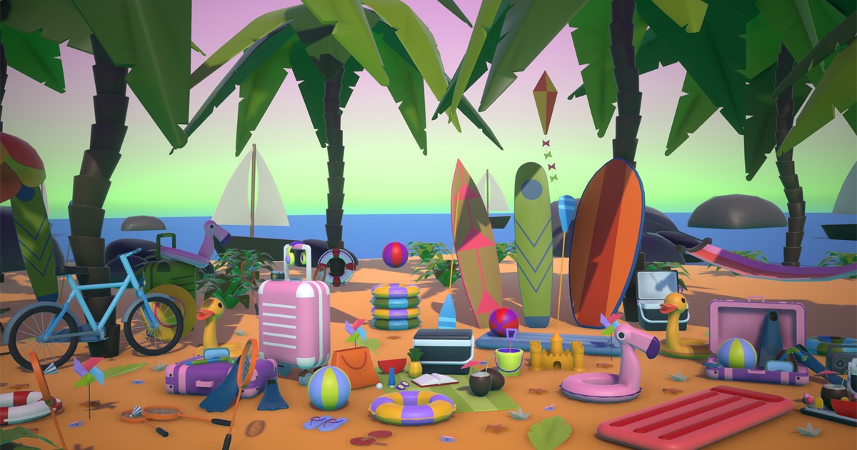 Summer Items | 3D Props | Unity Asset Store