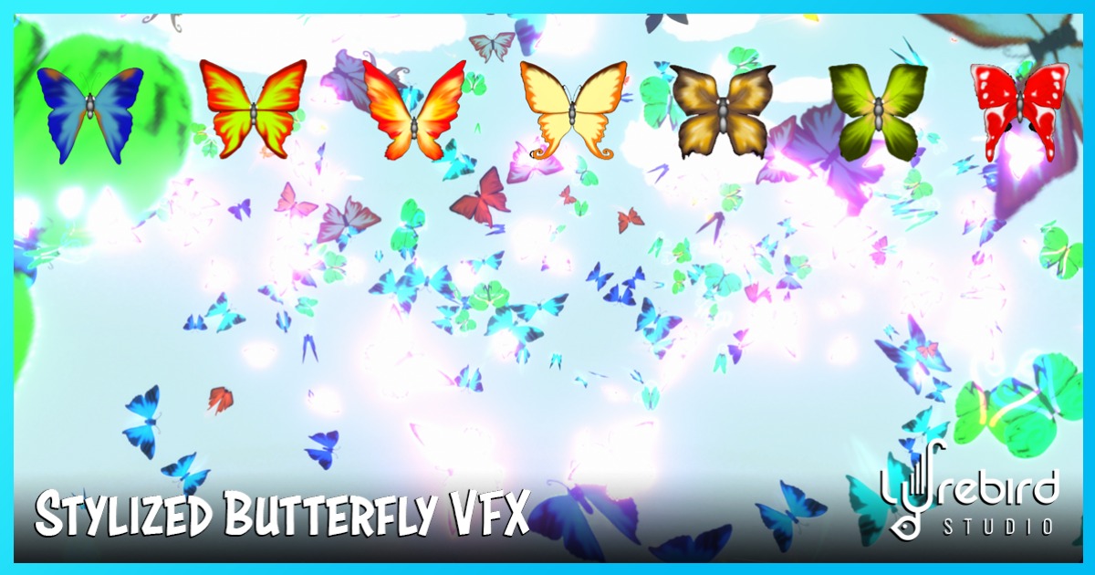 VFX Stylized Butterfly Particles | Environment | Unity Asset Store