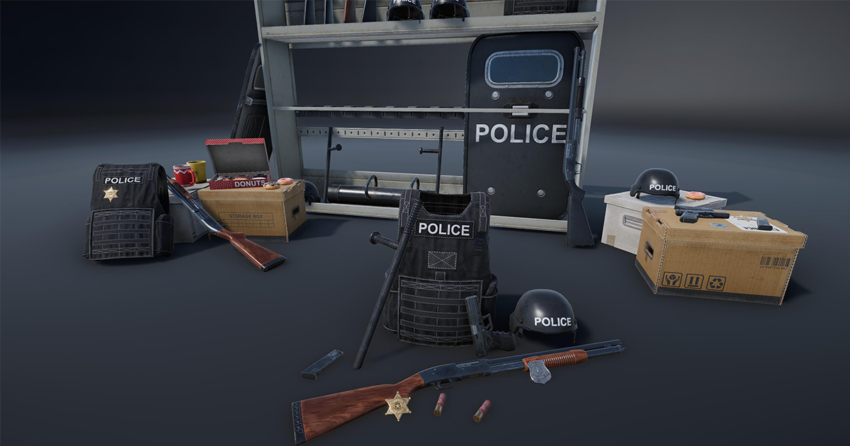 Police Equipment | 3D Weapons | Unity Asset Store