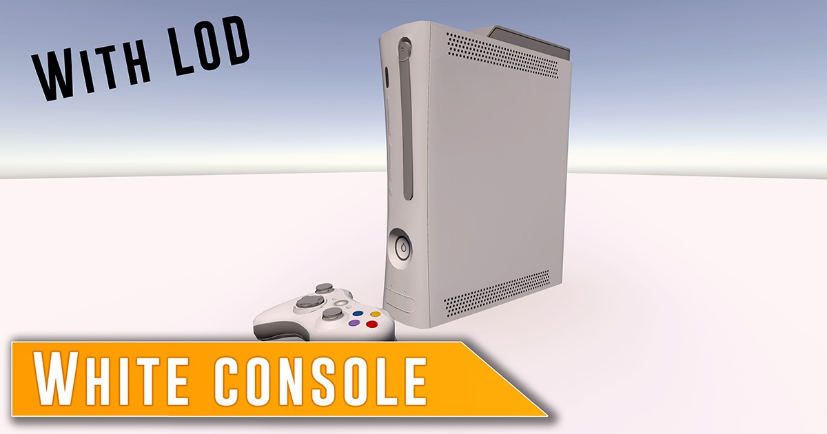 White Gaming Console | 3D Electronics | Unity Asset Store