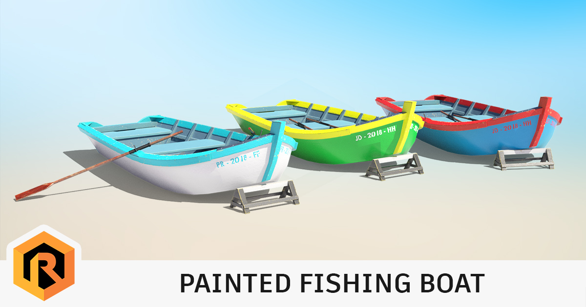 Painted Fishing Boat | 3D Sea | Unity Asset Store