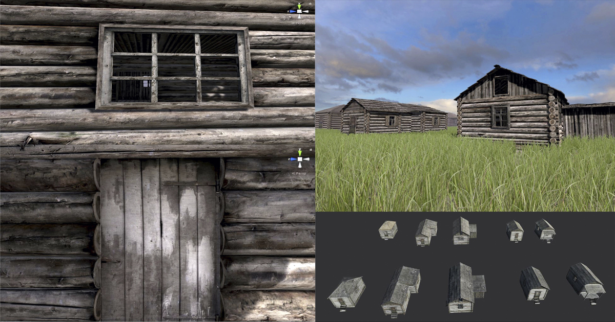 Wooden Houses Set PBR | 3D Environments | Unity Asset Store