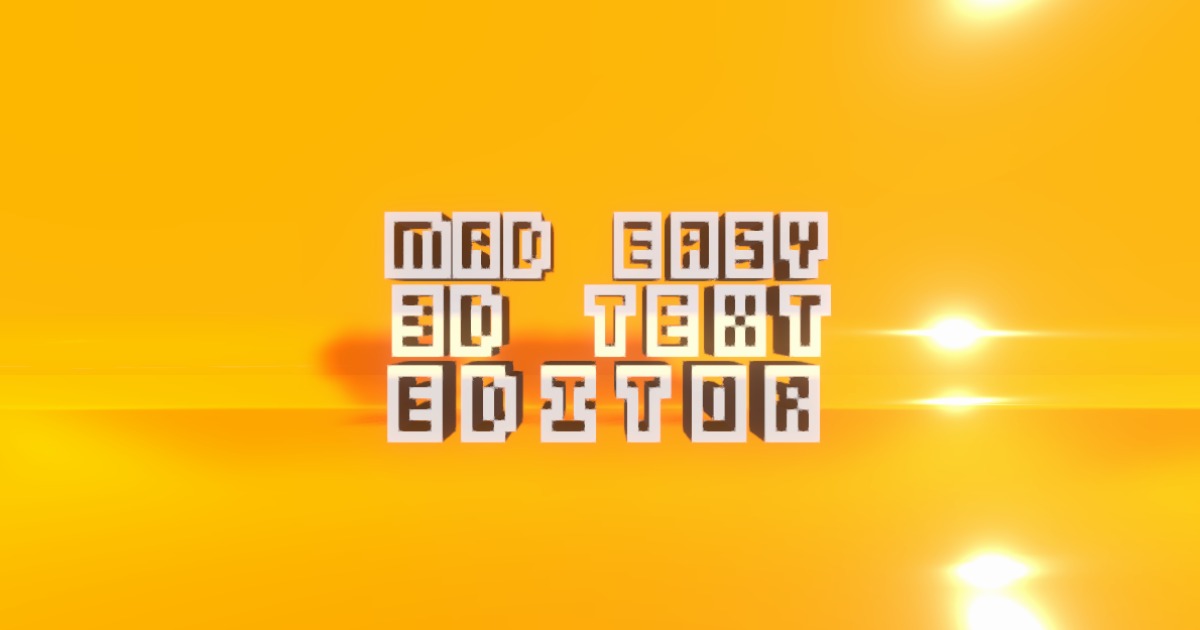 MAD Easy 3D Text Editor | 3D Props | Unity Asset Store