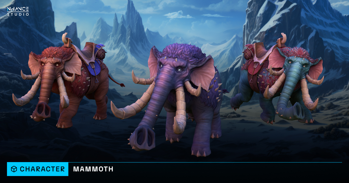 Stylized Mammoth Mount | 3D Animals | Unity Asset Store
