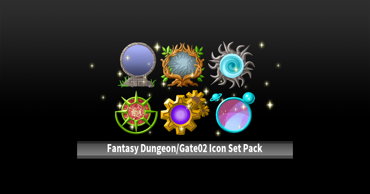 Fantasy Dungeon&Gate02 Icon Set Pack | 2D Icons | Unity Asset Store