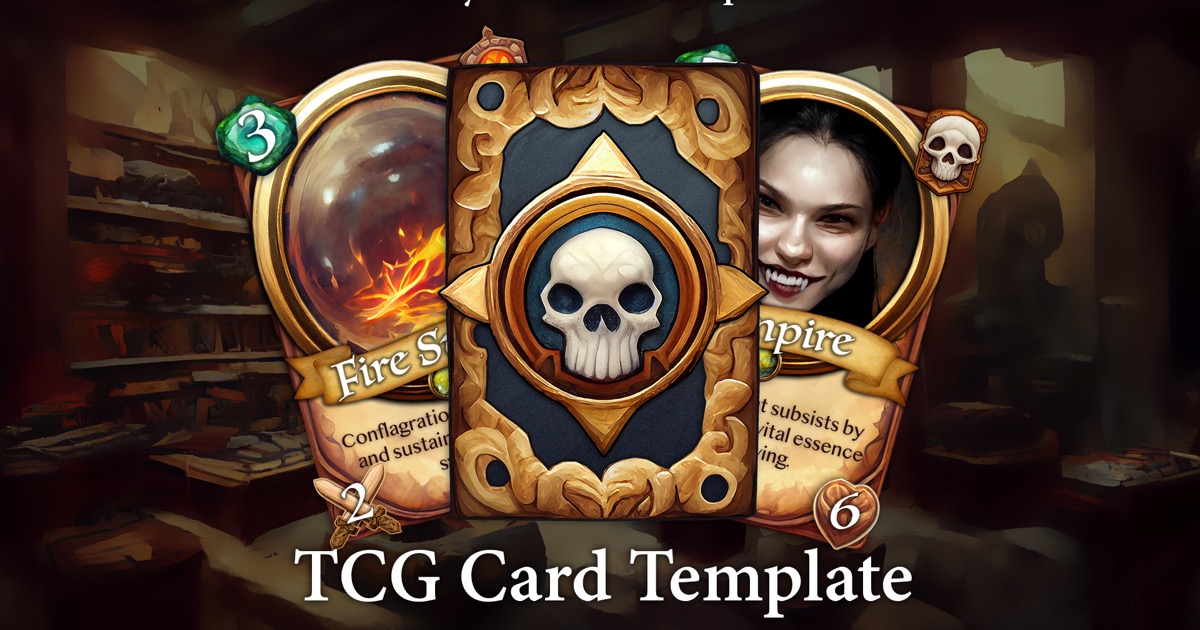 TCG Card Template - Volume 1 | 2D GUI | Unity Asset Store