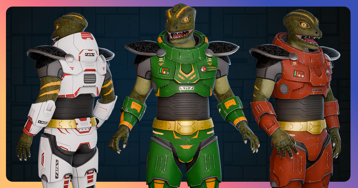 Futuristic lizard | Sci-Fi character | 3D Characters | Unity Asset Store