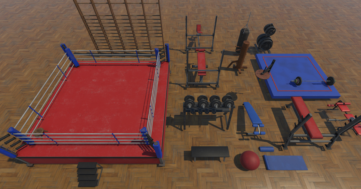 Boxing and Gym equipment | 3D Props | Unity Asset Store