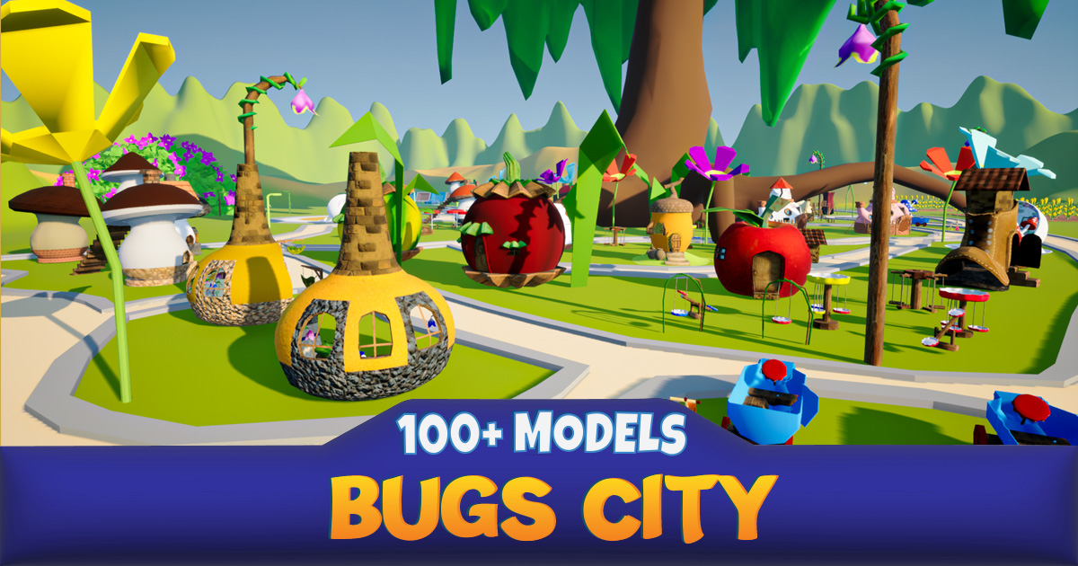 Bugs City Environment Pack v2.0 | 3D 도시 | Unity Asset Store