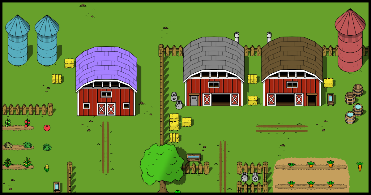 2D Top Down Farm World Tileset | 2D 주변환경 | Unity Asset Store