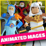 LOW POLY MAGES - Animated & Modular