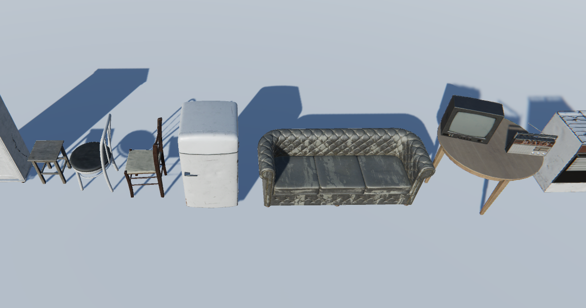 Old Furniture Set | 3D Furniture | Unity Asset Store