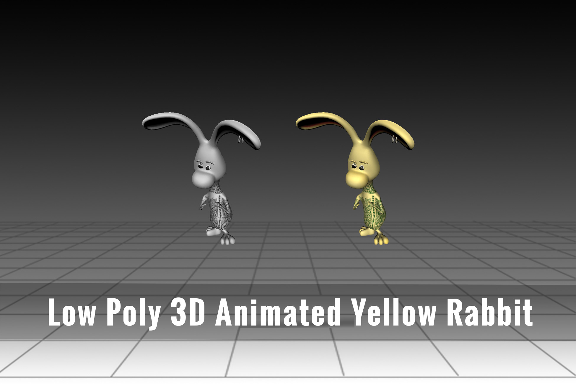Low Poly 3D Animated Yellow Rabbit | 3D Characters | Unity Asset Store