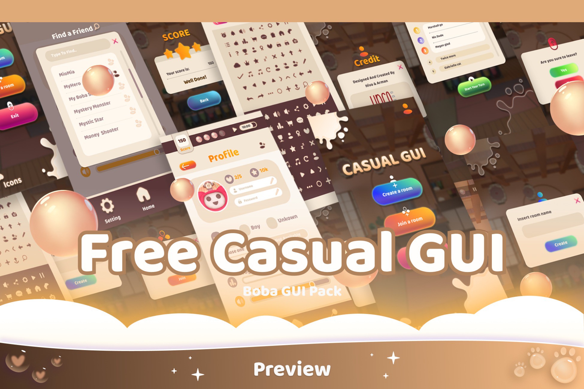 Free Casual GUI | 2D GUI | Unity Asset Store