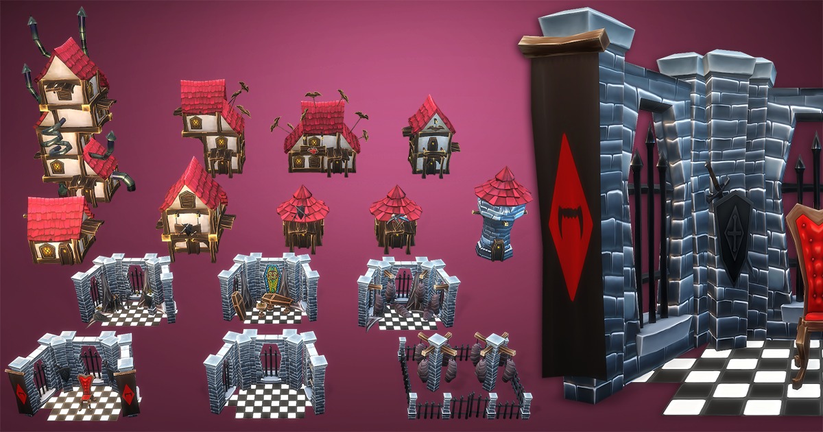 Vampire RTS Fantasy Buildings | 3D Fantasy | Unity Asset Store