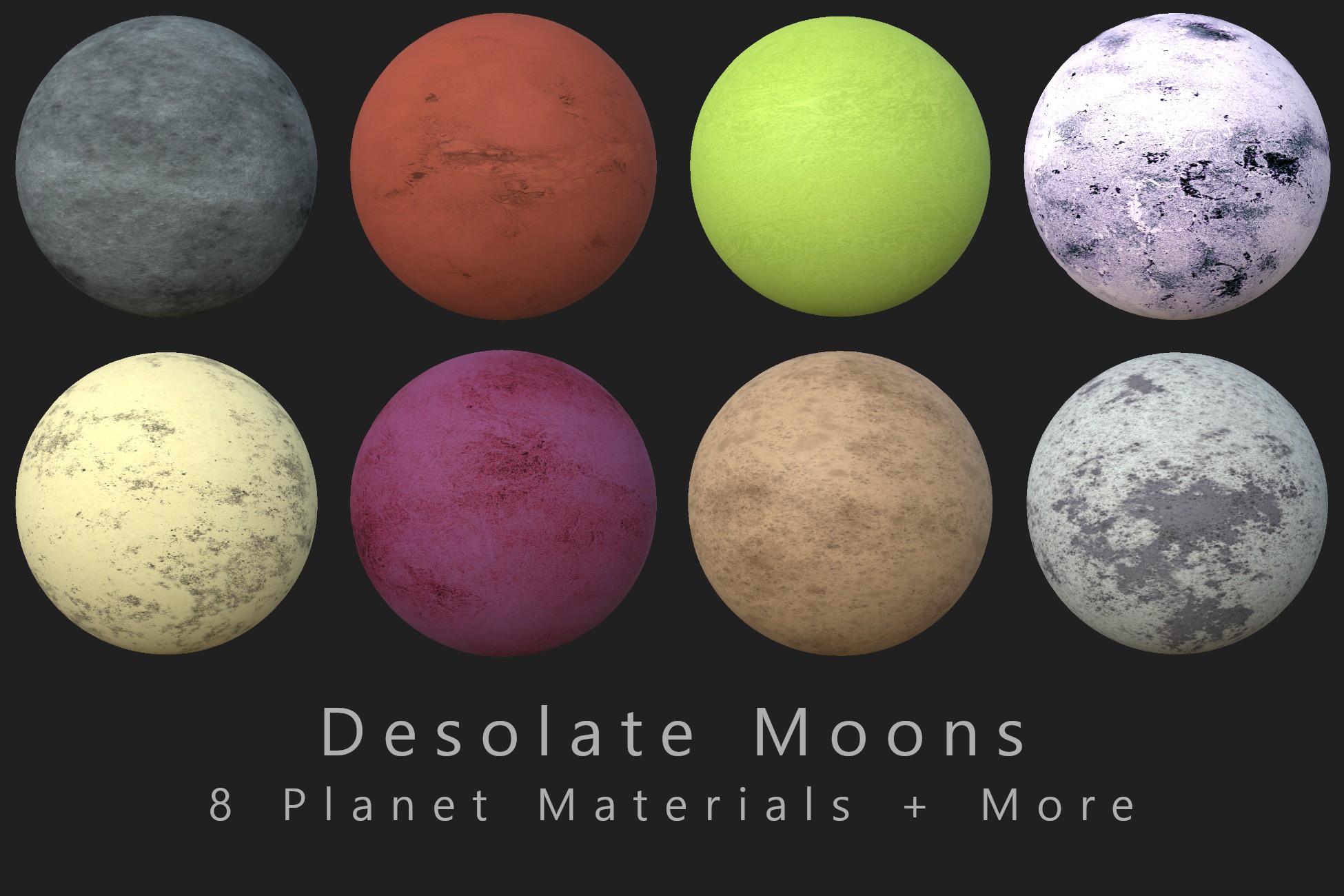 Desolate Moons: Planet Materials | 2D Textures & Materials | Unity ...