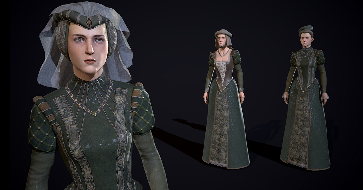 Medieval lady | 3D Characters | Unity Asset Store