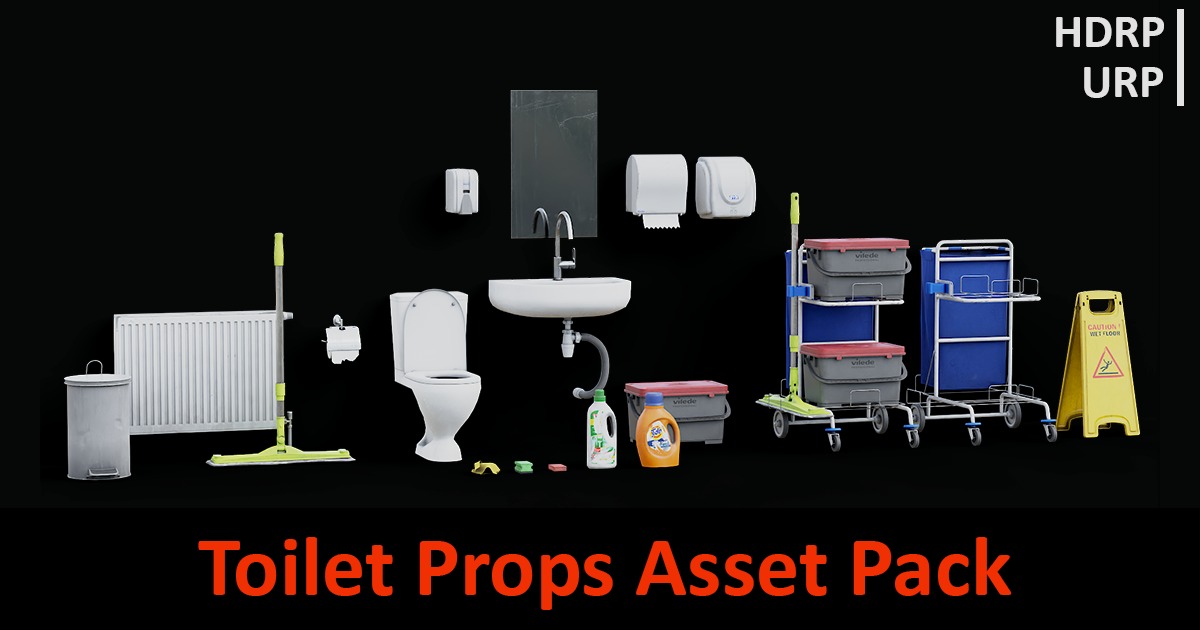 Toilet Props Set | 3D Industrial | Unity Asset Store