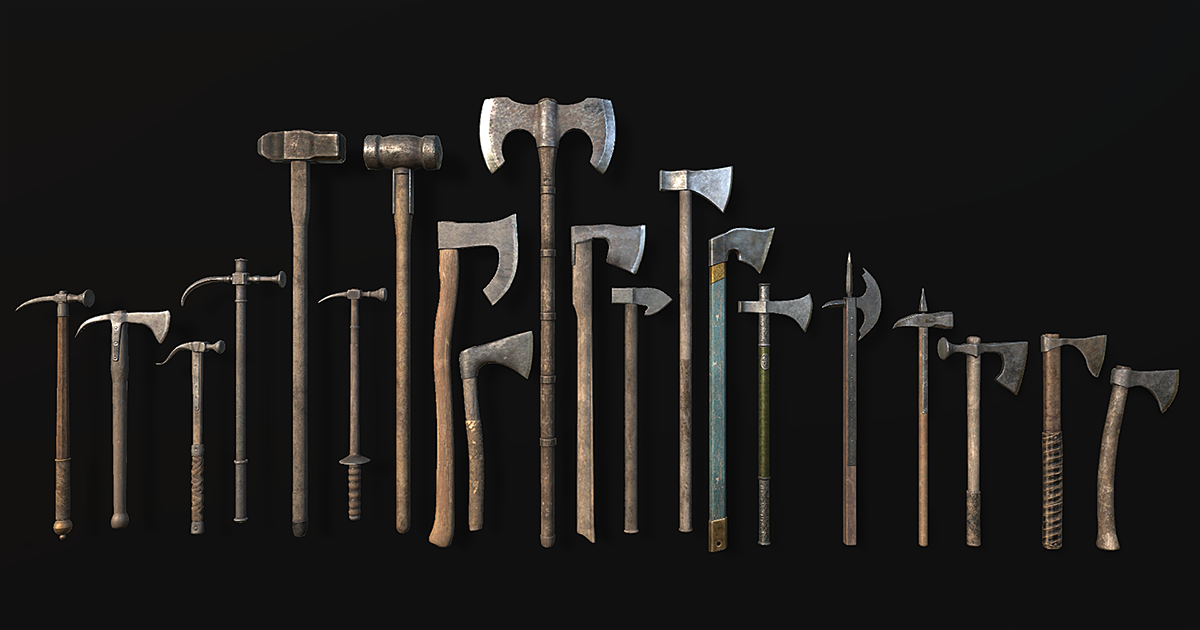 Medieval Weapon - Axes & Hammers | 3D Weapons | Unity Asset Store