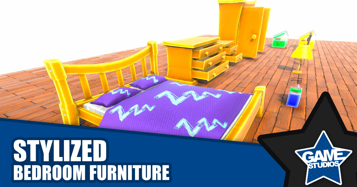 Stylized Bedroom Furniture | 3D Furniture | Unity Asset Store