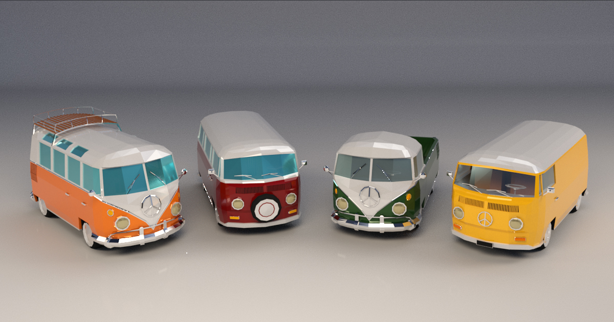 Low Poly Camper Van Pack | 3D Land | Unity Asset Store