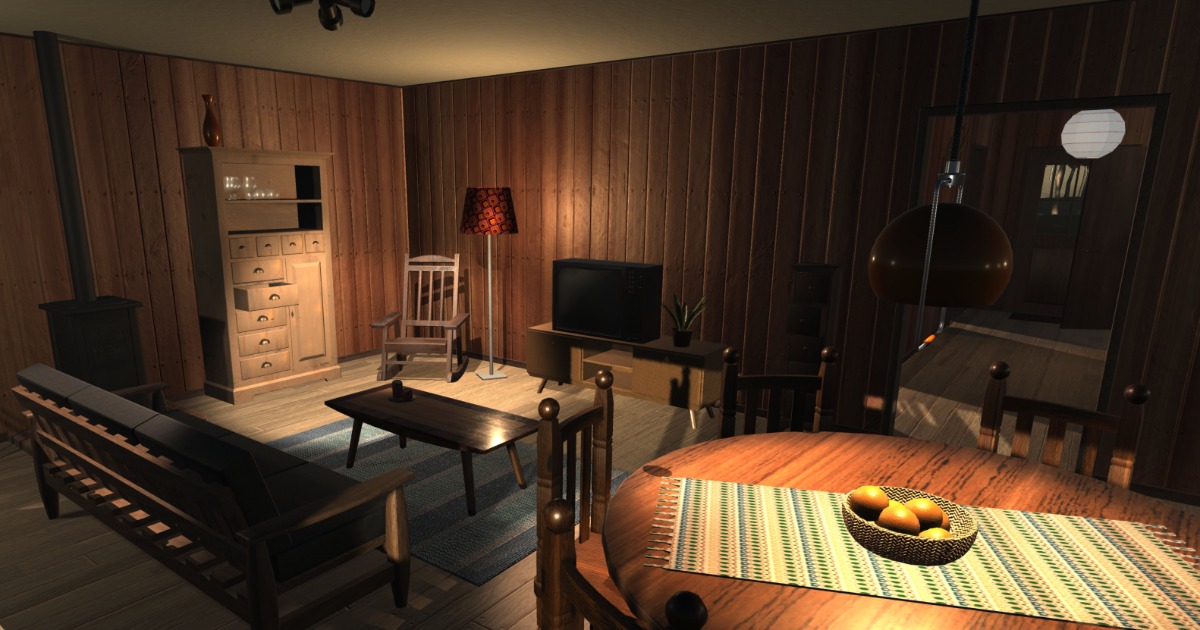 Cozy Cabin Interior- Retro 70s | 3D Environments | Unity Asset Store