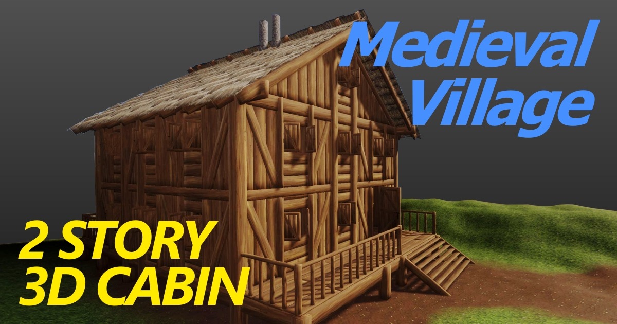 3D Two Story Wood Cabin - 03 | 3D Environments | Unity Asset Store