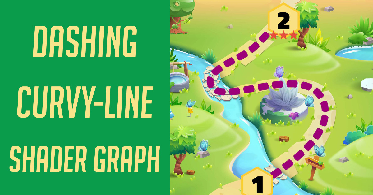 Dashing Curvy Line Shader Graph ビジュアルエフェクト シェーダー Unity Asset Store 1104