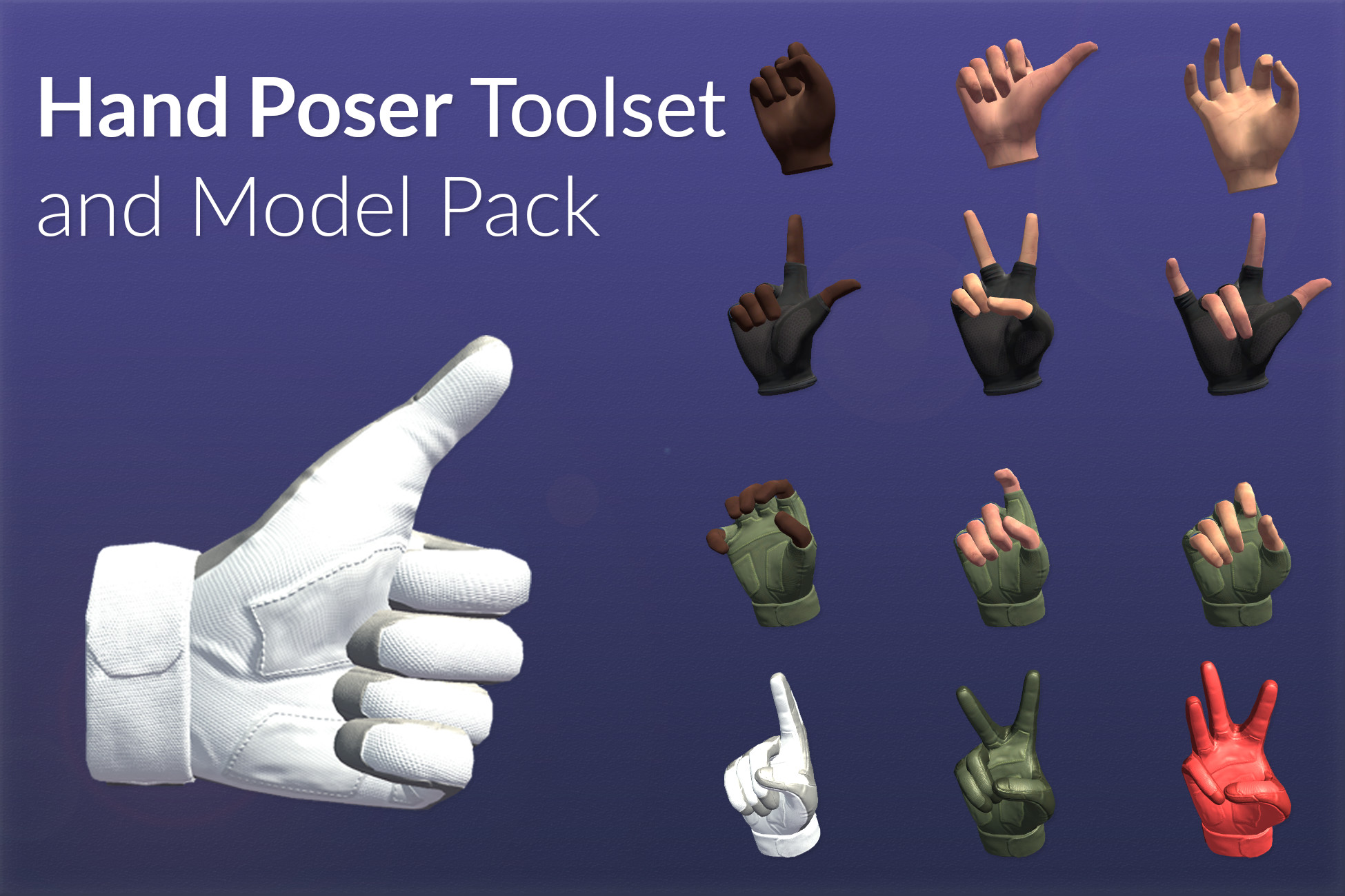 Hand Poser Toolset and Model Pack | Modeling | Unity Asset Store