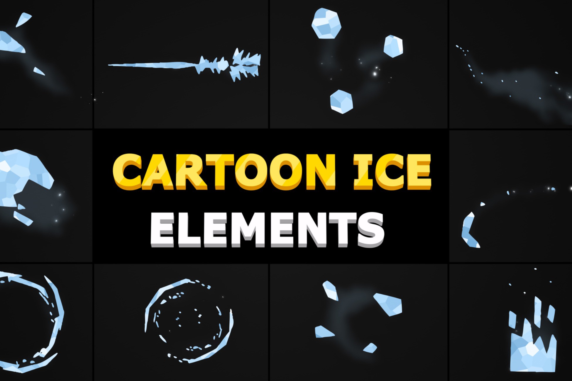 Cartoon Ice Elements | 2D Textures & Materials | Unity Asset Store