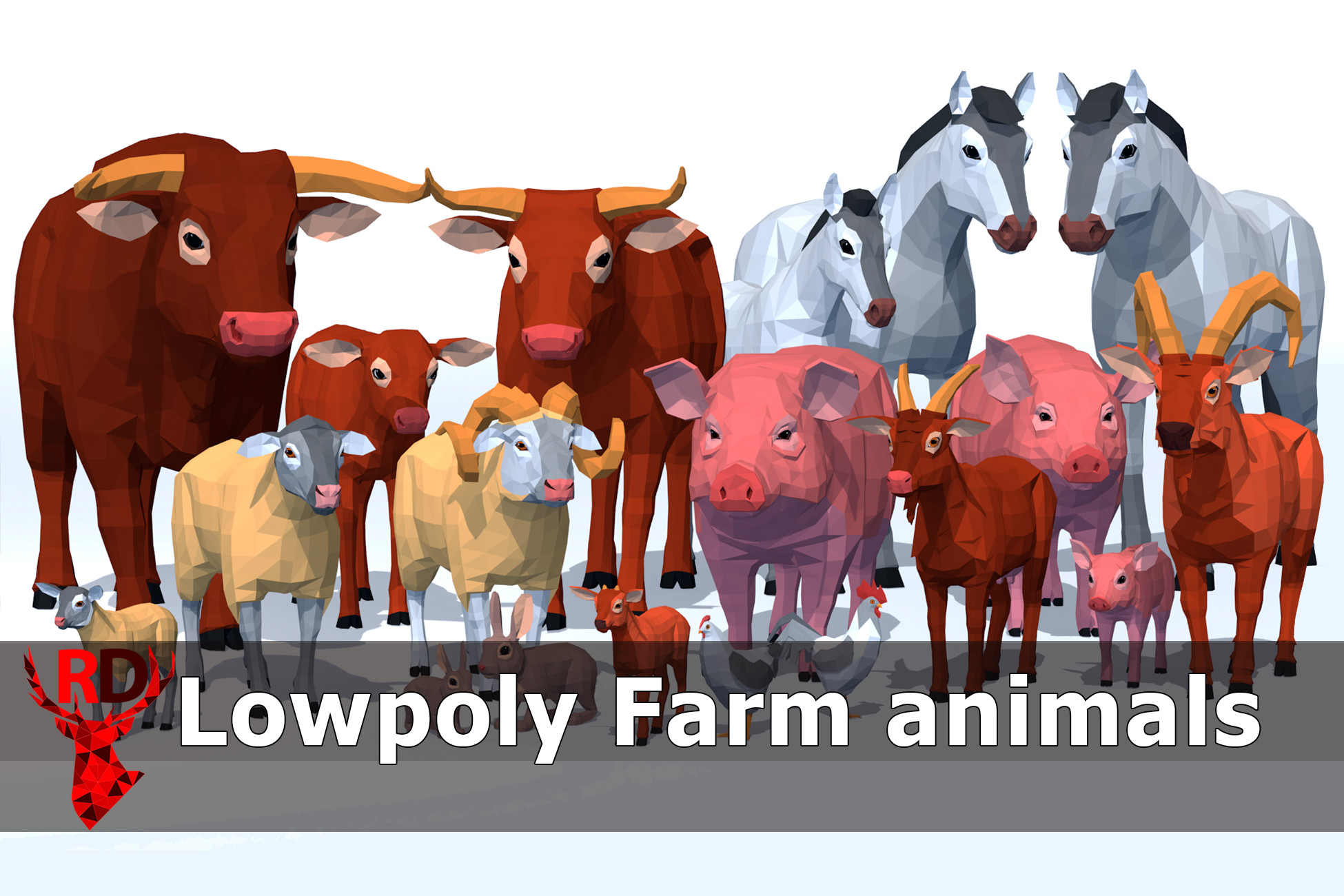 LowPoly Farm Animals pack | 3D Animals | Unity Asset Store