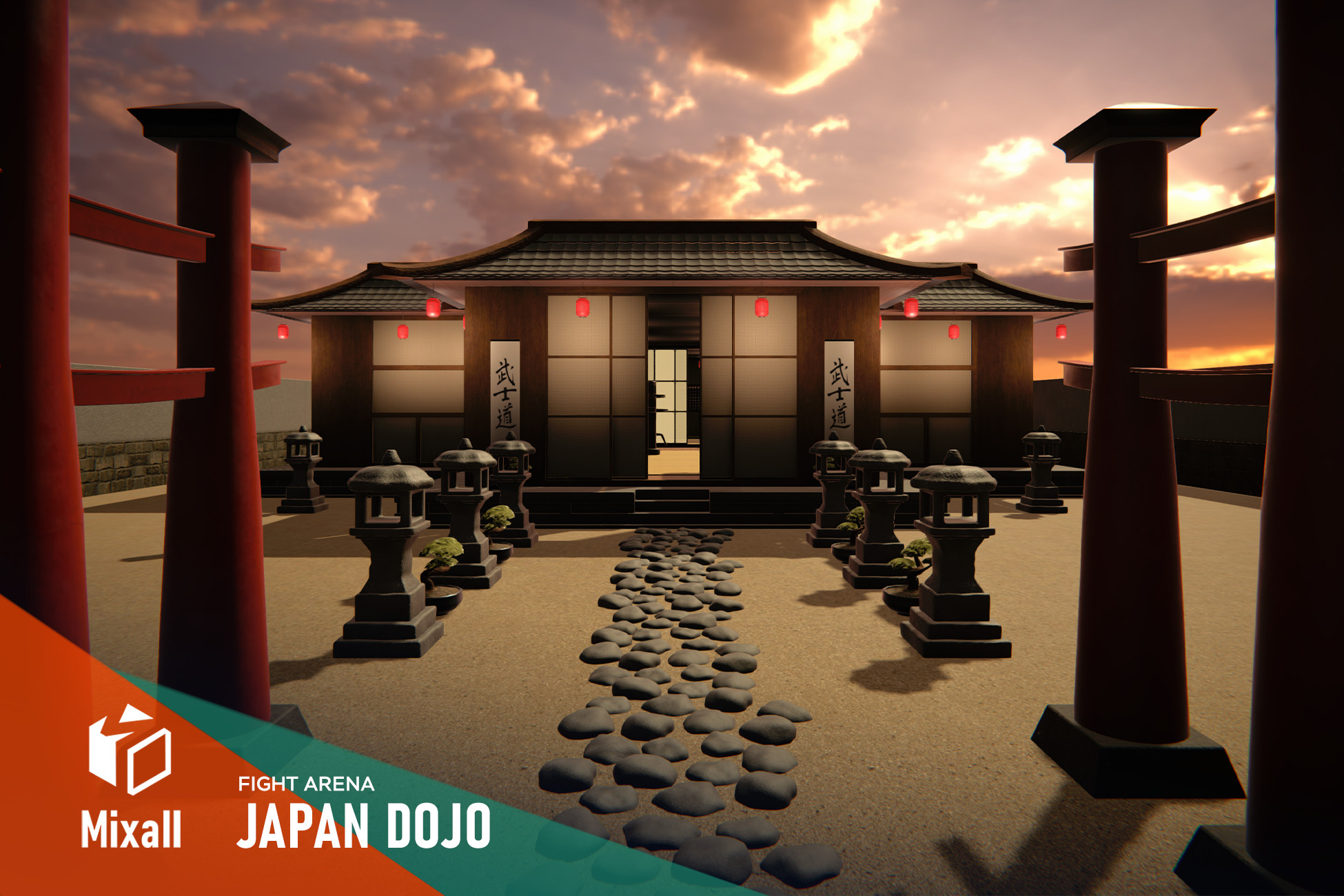 Japan Dojo - Fight arena | 3D Historic | Unity Asset Store