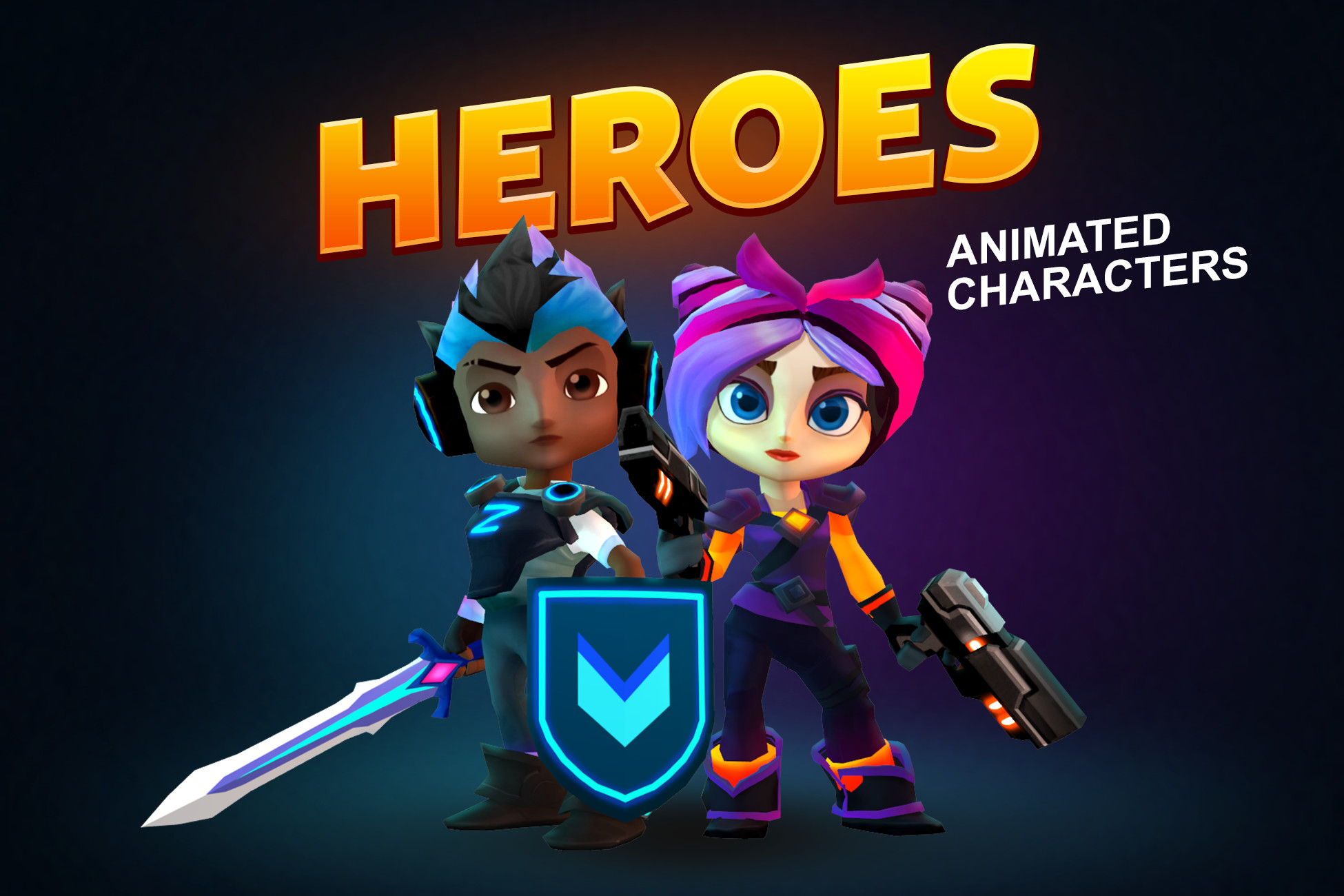 Heroes Animated Characters 3d Characters Unity Asset Store