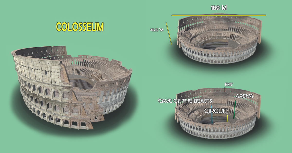 Animated Colosseum AR VR | 3D 历史建筑 | Unity Asset Store