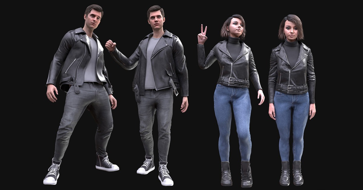 Collection 45 - Man/Woman in Casual Outfits - Rigged | 3D Characters | Unity Asset Store