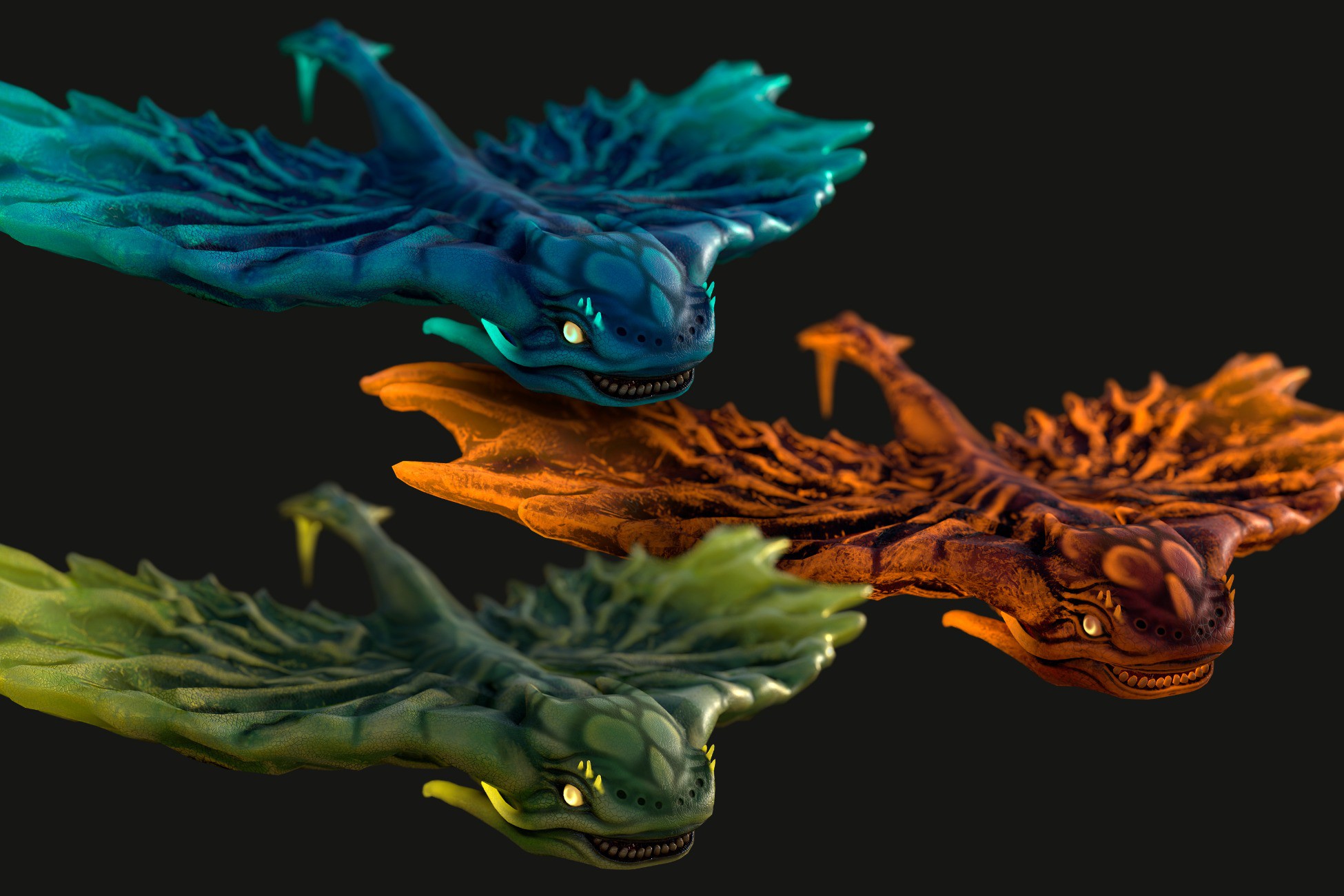 Aqua Draco | 3D Creatures | Unity Asset Store