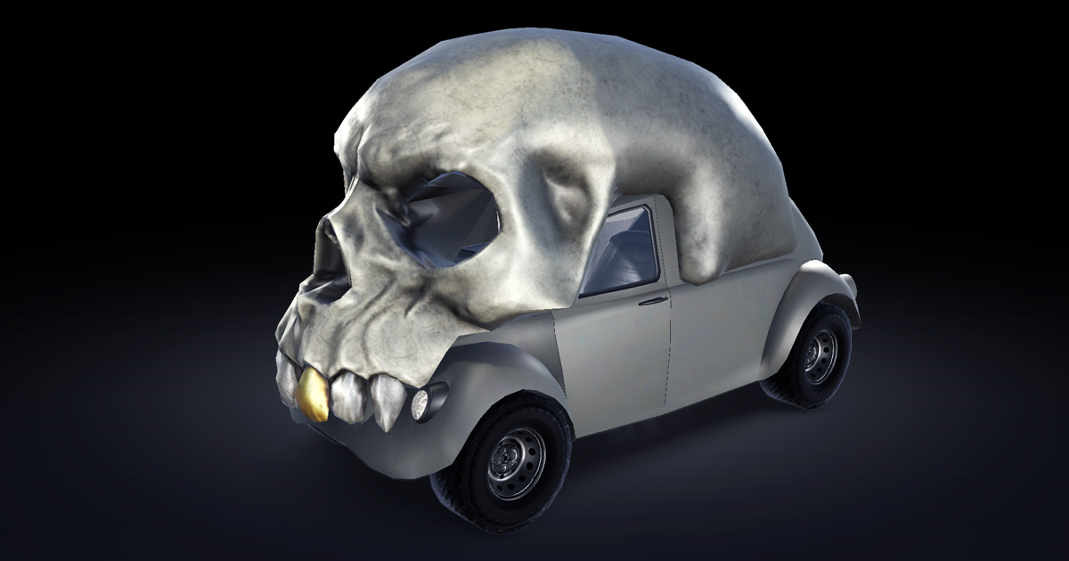 Low Poly Skull Car | 3D Land | Unity Asset Store