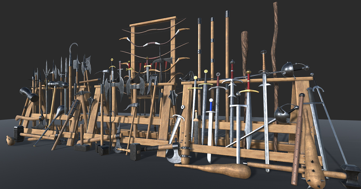 Medieval Weapons Vol1 | 3D Weapons | Unity Asset Store