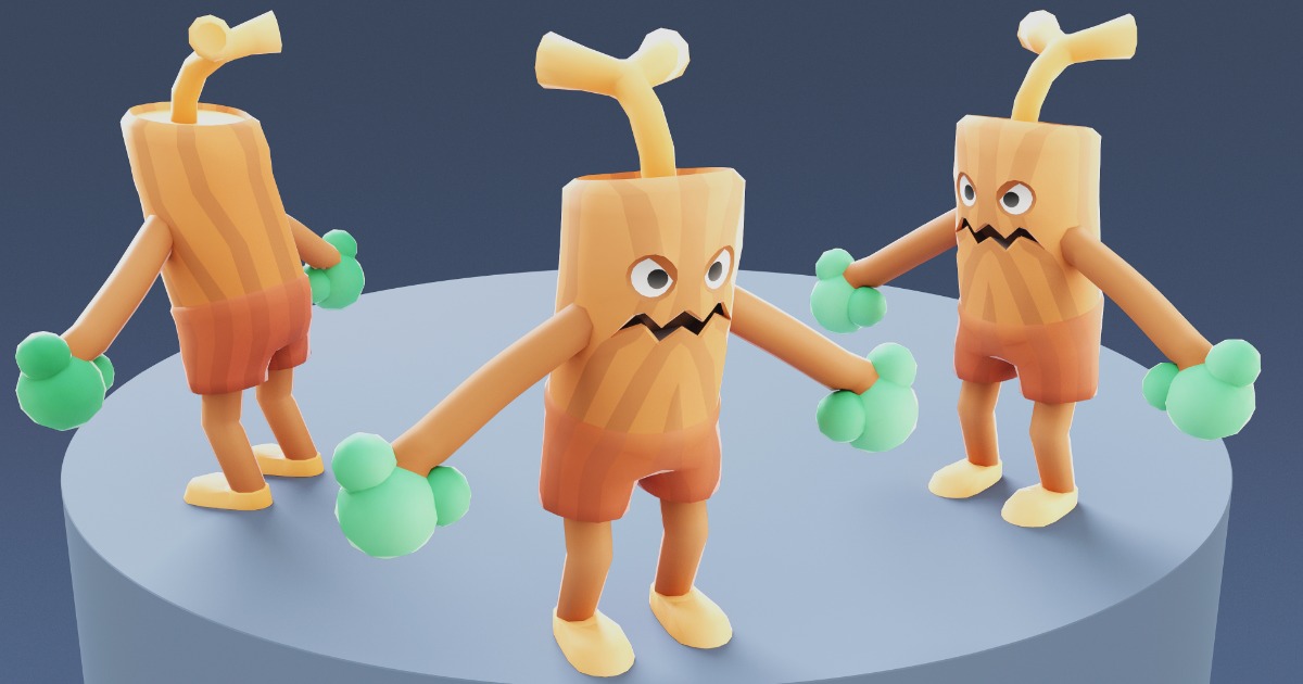 Cartoon Characters - Medium Stumpy Warrior | 3D Creatures | Unity Asset ...