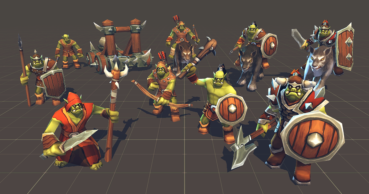 Toon RTS Units - Orcs | 3D 角色 | Unity Asset Store