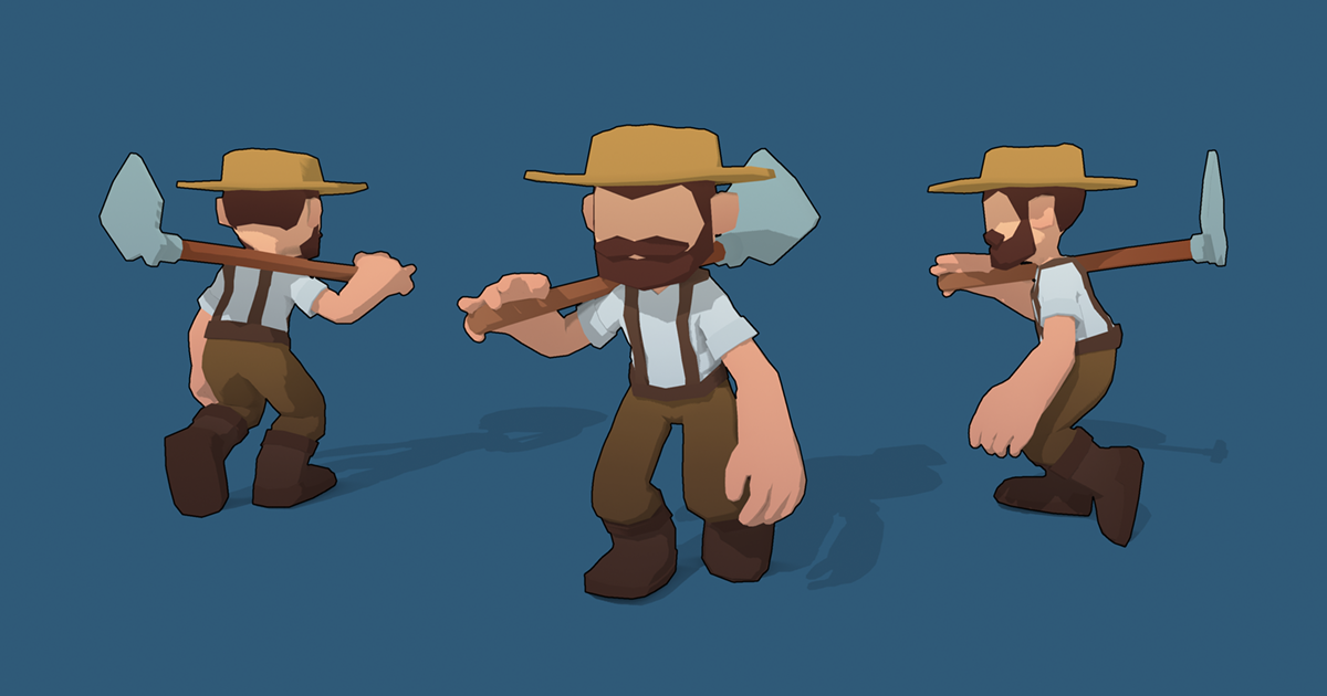 Lowpoly Farmer | 3D Humanoids | Unity Asset Store