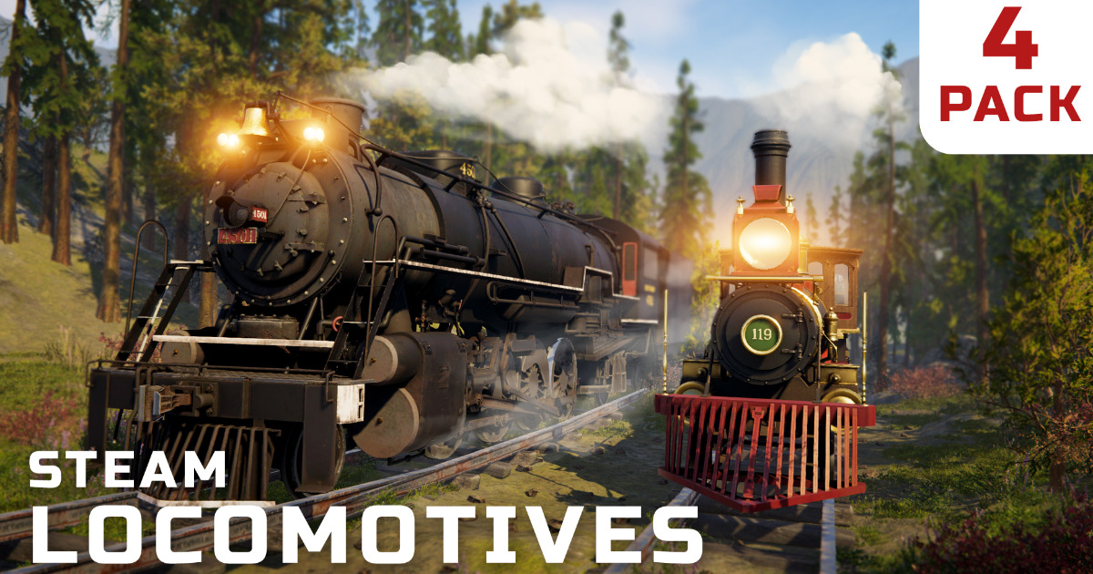 Steam Locomotives | 3D Vehicles | Unity Asset Store