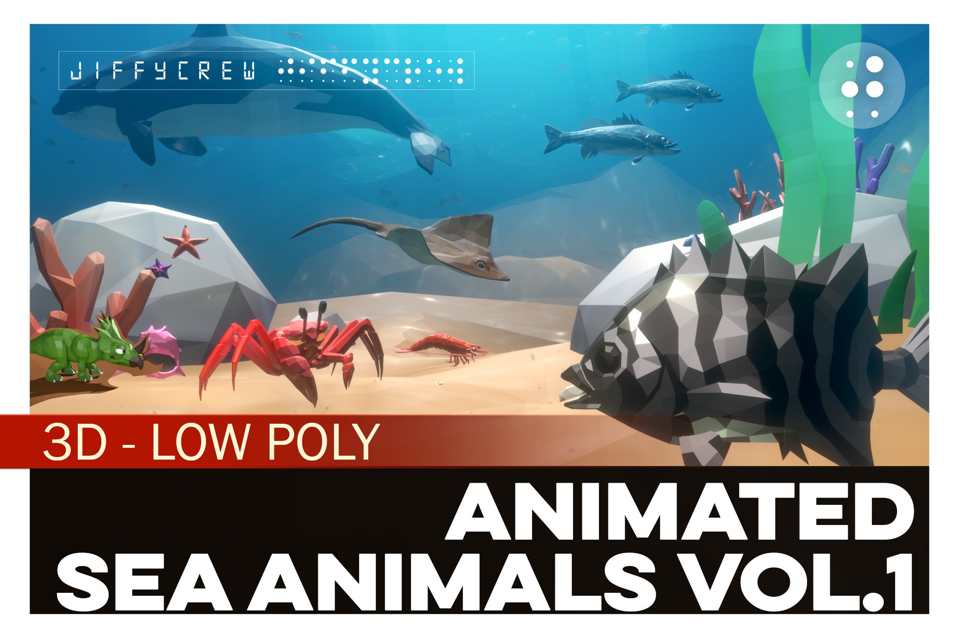 [Low Poly] Animated Sea Animals Vol.1 | 캐릭터 | Unity Asset Store