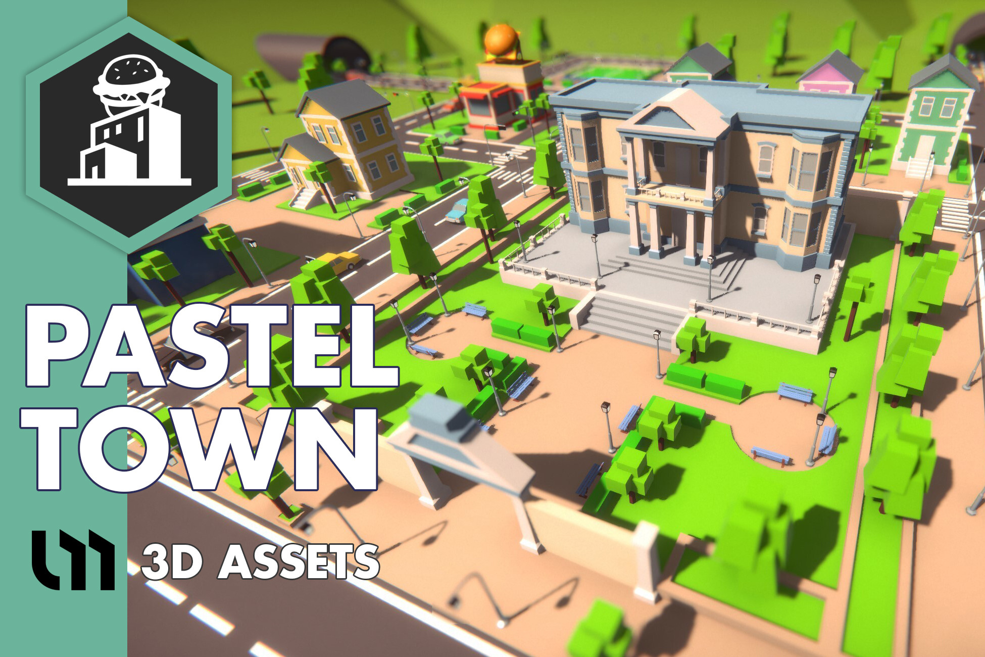 The Pastel Town | 3D Urban | Unity Asset Store