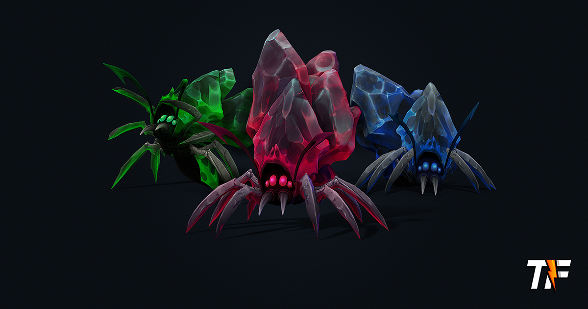 Stylized Crystal Spider | 3D Creatures | Unity Asset Store