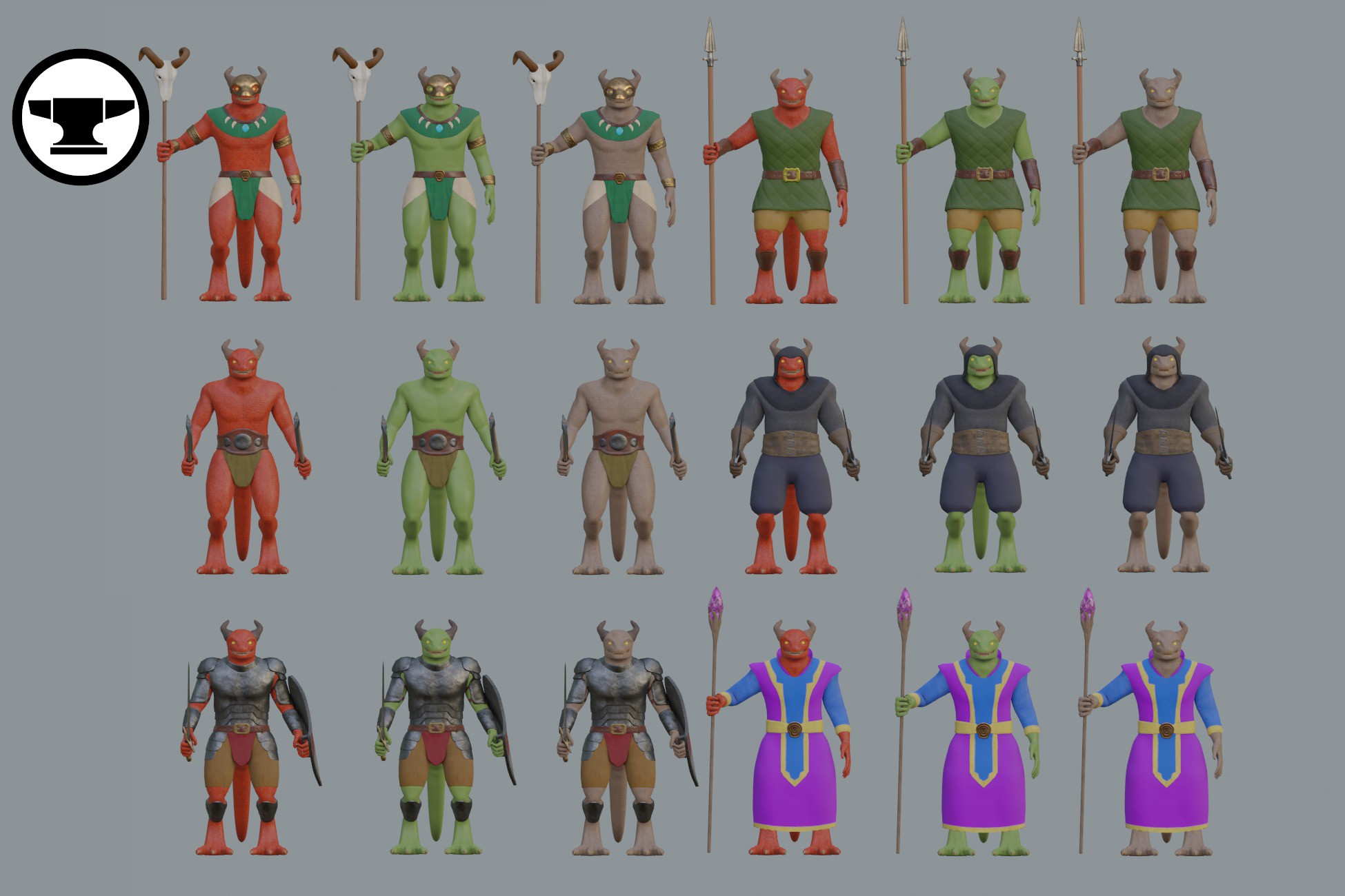 Kobold Lizard Fantasy creature | 3D Creatures | Unity Asset Store