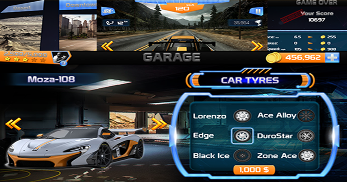 Racing Game Graphics CxS (GUI Skin 3) | 2D GUI | Unity Asset Store