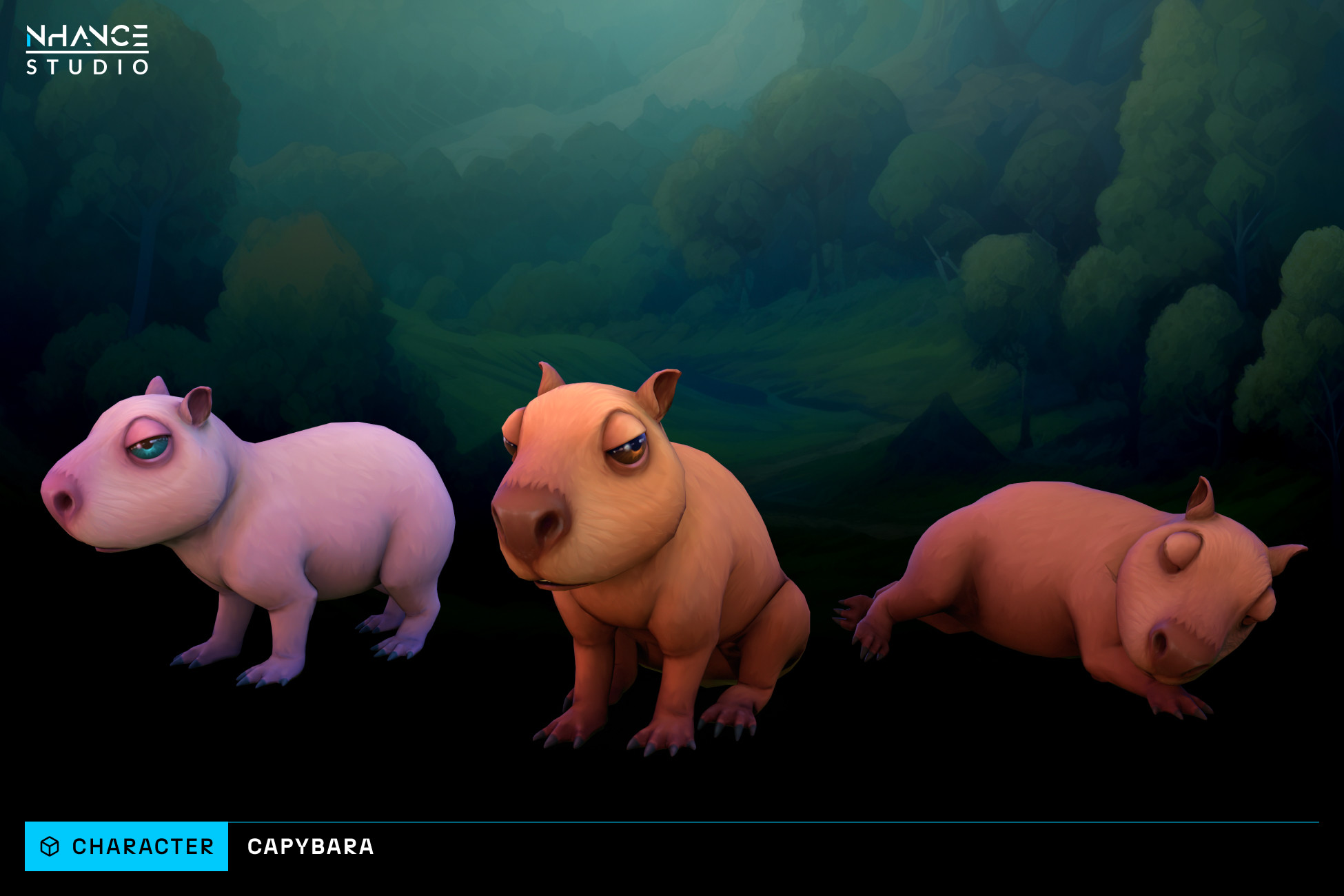 Stylized Capybara | 3D Animals | Unity Asset Store