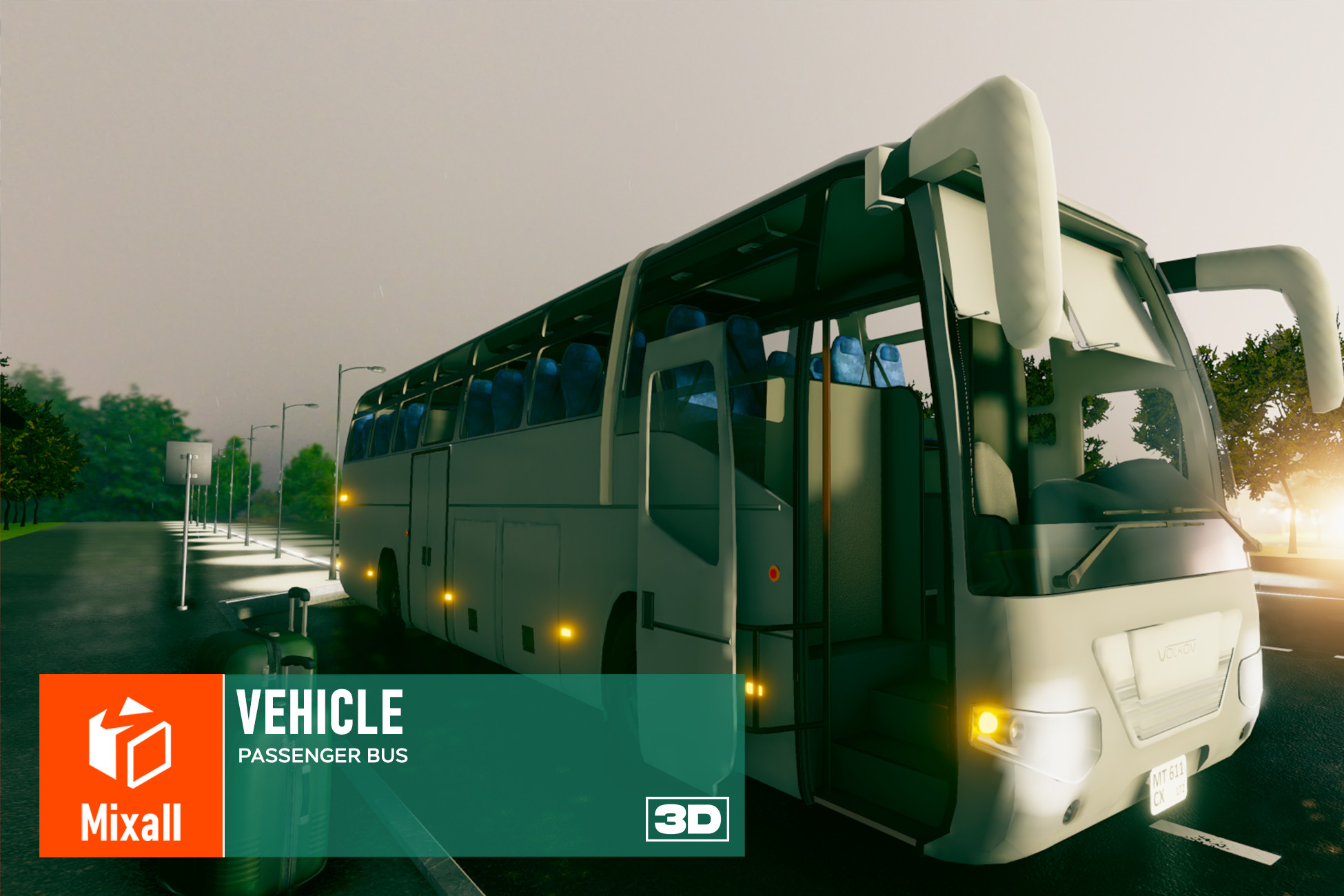Vehicle - Passenger Bus | 3D Land | Unity Asset Store